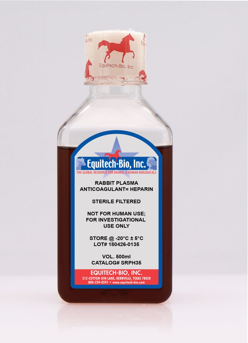 SRPH35 -- Sterile Filtered Rabbit Plasma with Heparin